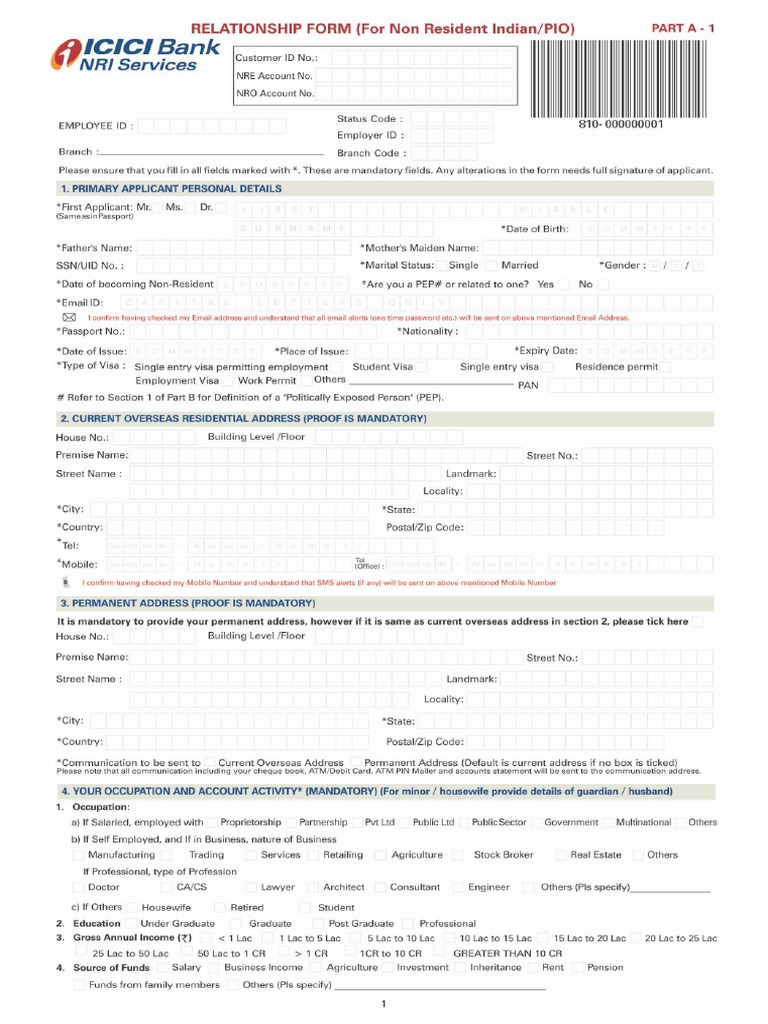 Account Opening Form | PDF