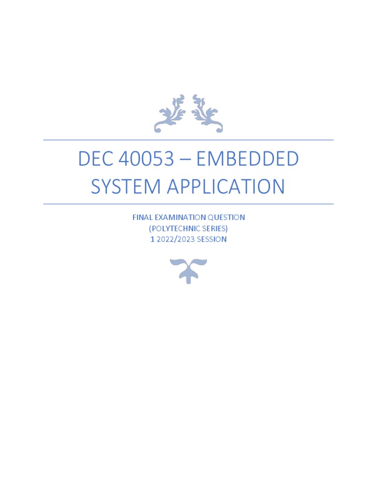Feq Dec 40053 Embedded System Application | PDF