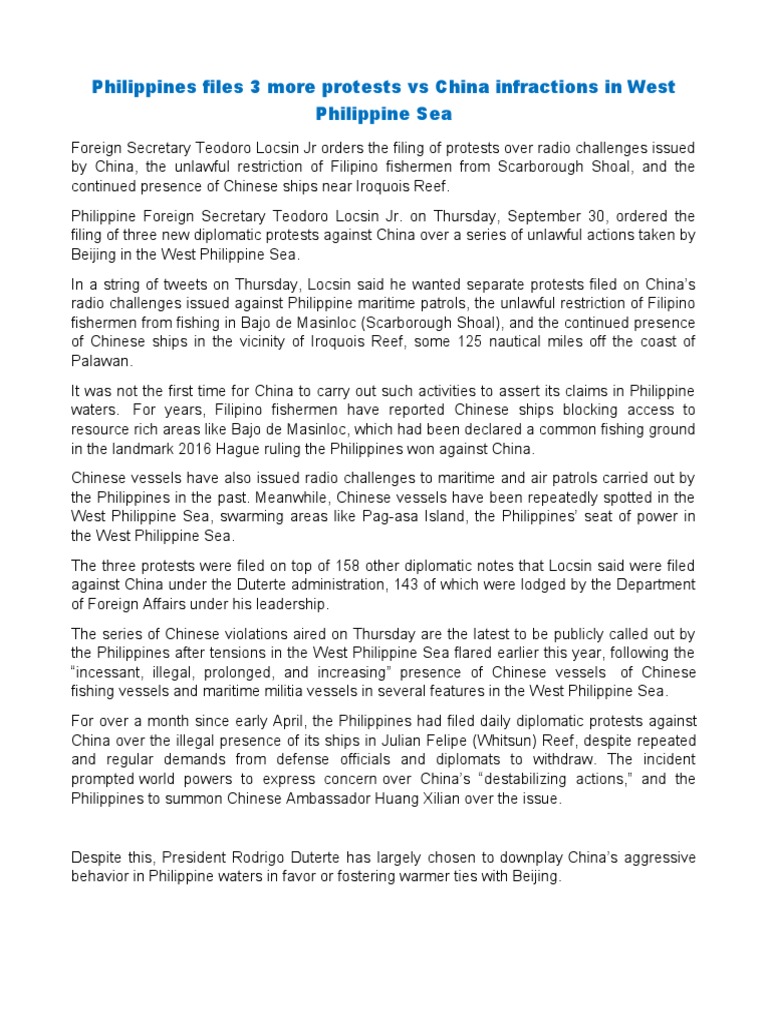 West Philippine Sea | PDF