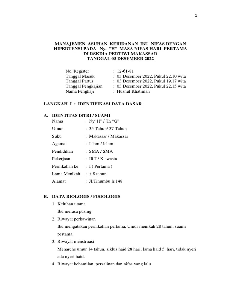 Askeb PNC Patologi Husnul.k1 | PDF