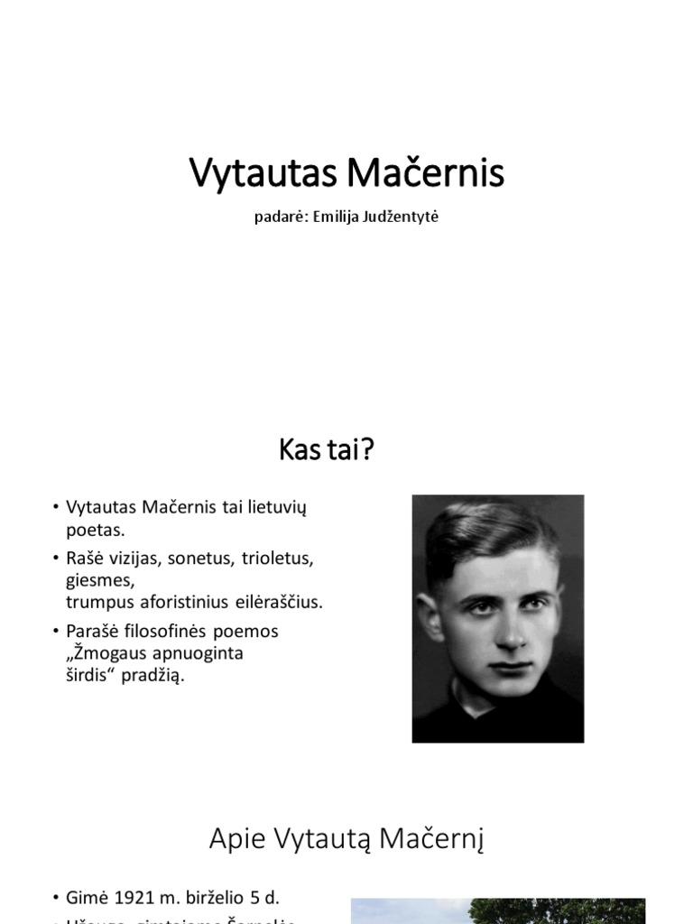 Vytautas Mačernis (1) | PDF