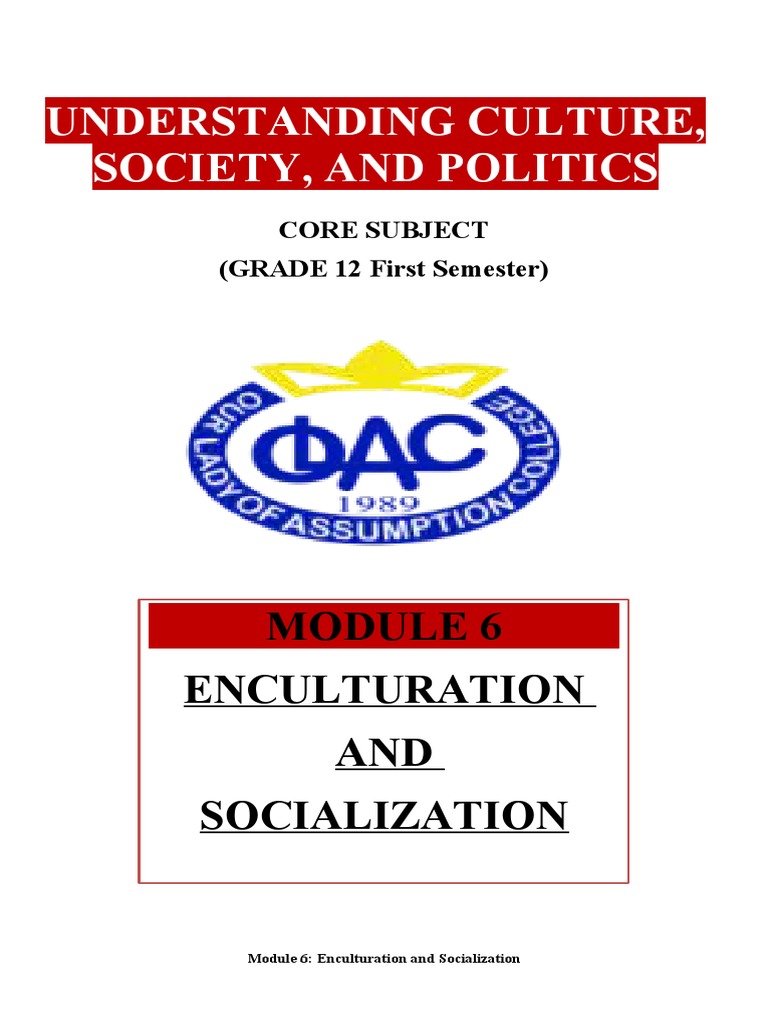 Module 6 Understanding Culture Society and Politics | PDF | Deviance ...