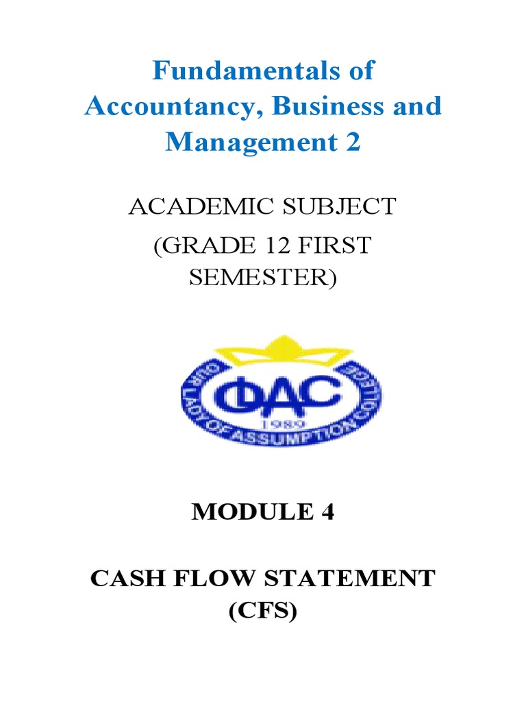 FABM 2 (Module 4) | PDF | Cash Flow Statement | Debits And Credits
