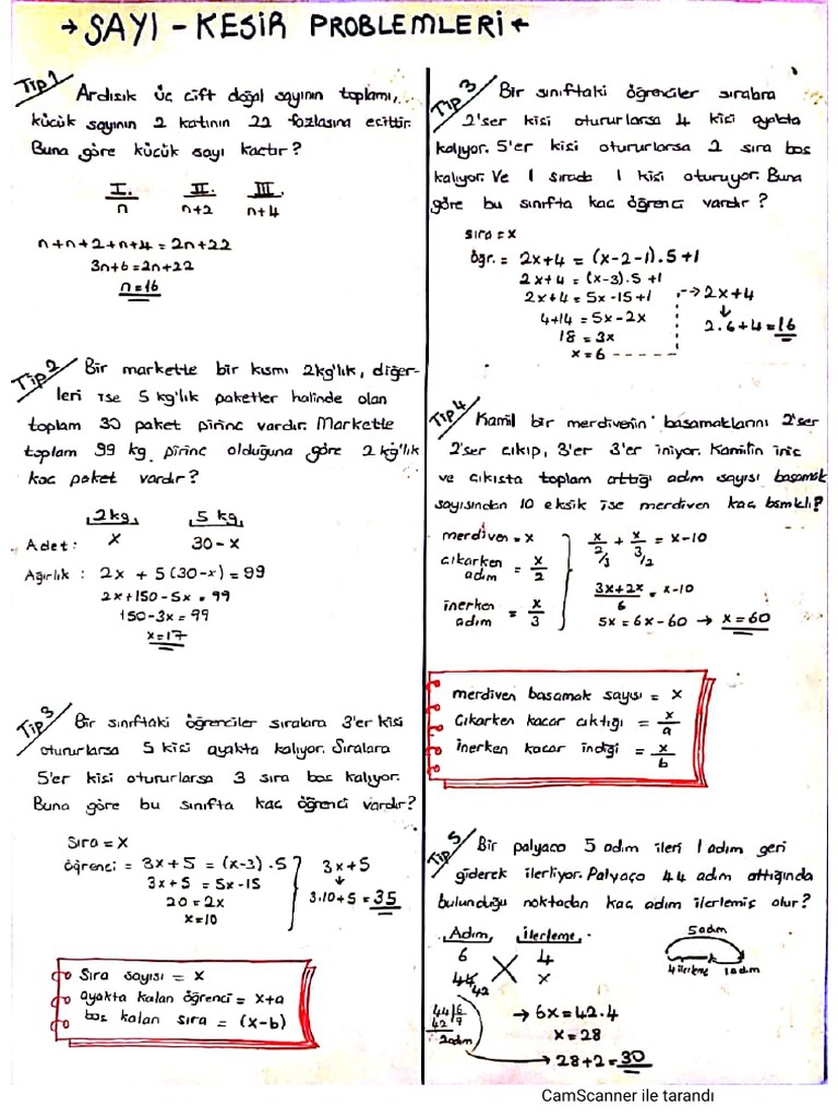 Sayı Kesir Problemleri (@matgeohsk) | PDF
