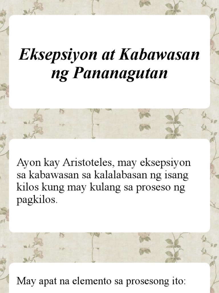 Eksepsiyon at Kabawasan NG Pananagutan 10 Talisay Sydney and Jerah | PDF