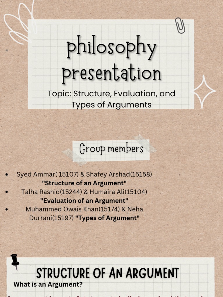 Philosophy Presentation (Arguments) | PDF | Argument | Deductive Reasoning