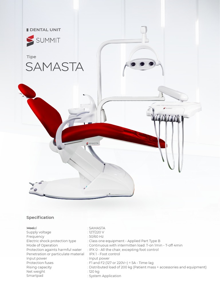 Dental Unit Samasta - Summit | PDF