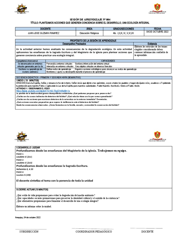3ro. Actividad 4 de La 6ta Unidad | PDF | Aprendizaje