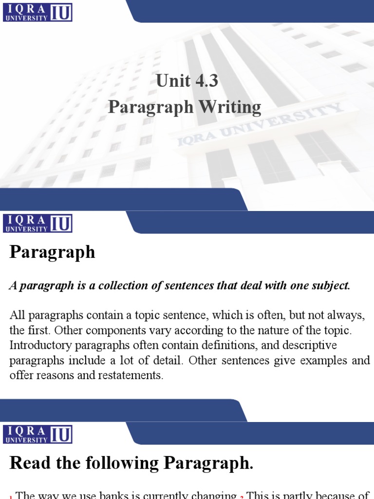 Paragraph Structure Guide | PDF