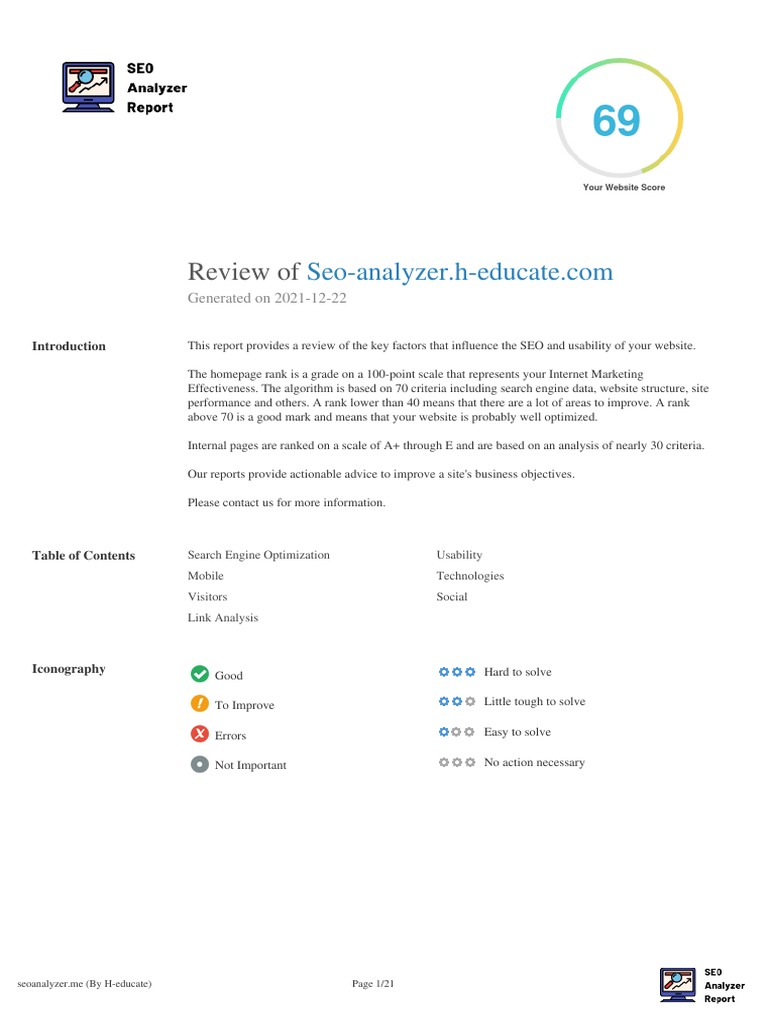 Example of Seo Report | PDF | Search Engine Optimization | World Wide Web