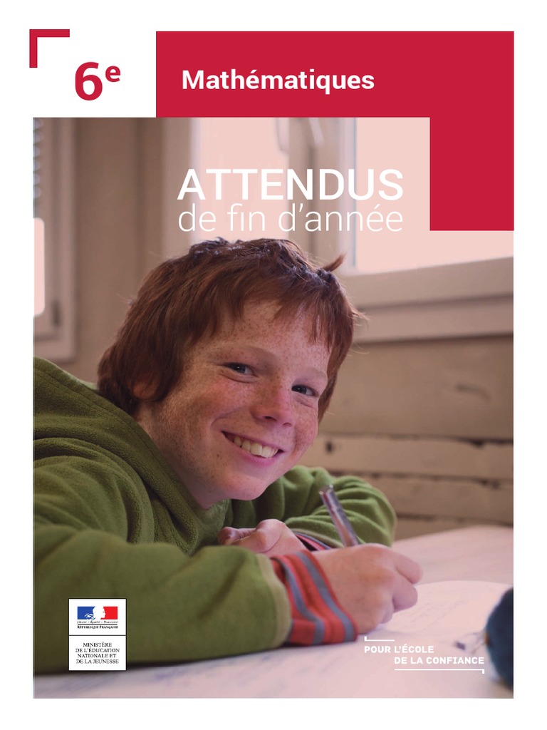 Attendus de fin d'année en maths 6e | PDF | Zone | Triangle