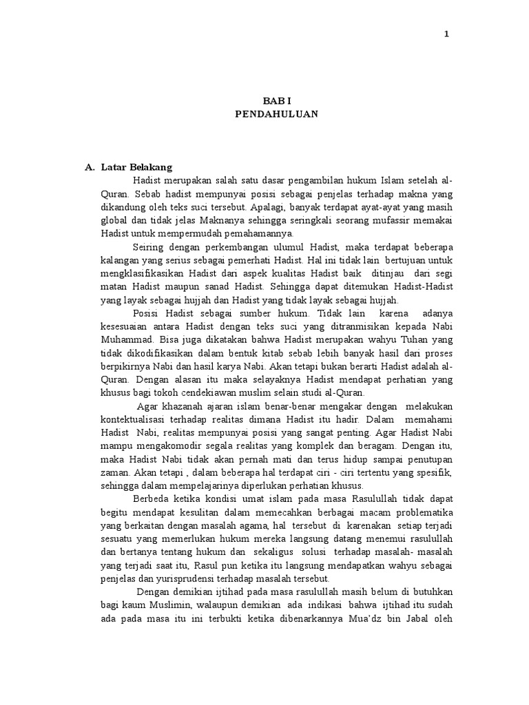 Kedudukan dan Macam-Macam Hadist | PDF | Agama & Spiritualitas