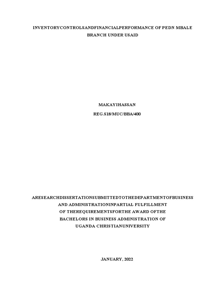 Inventory Control and Financial Performance | PDF | Business | Technology & Engineering