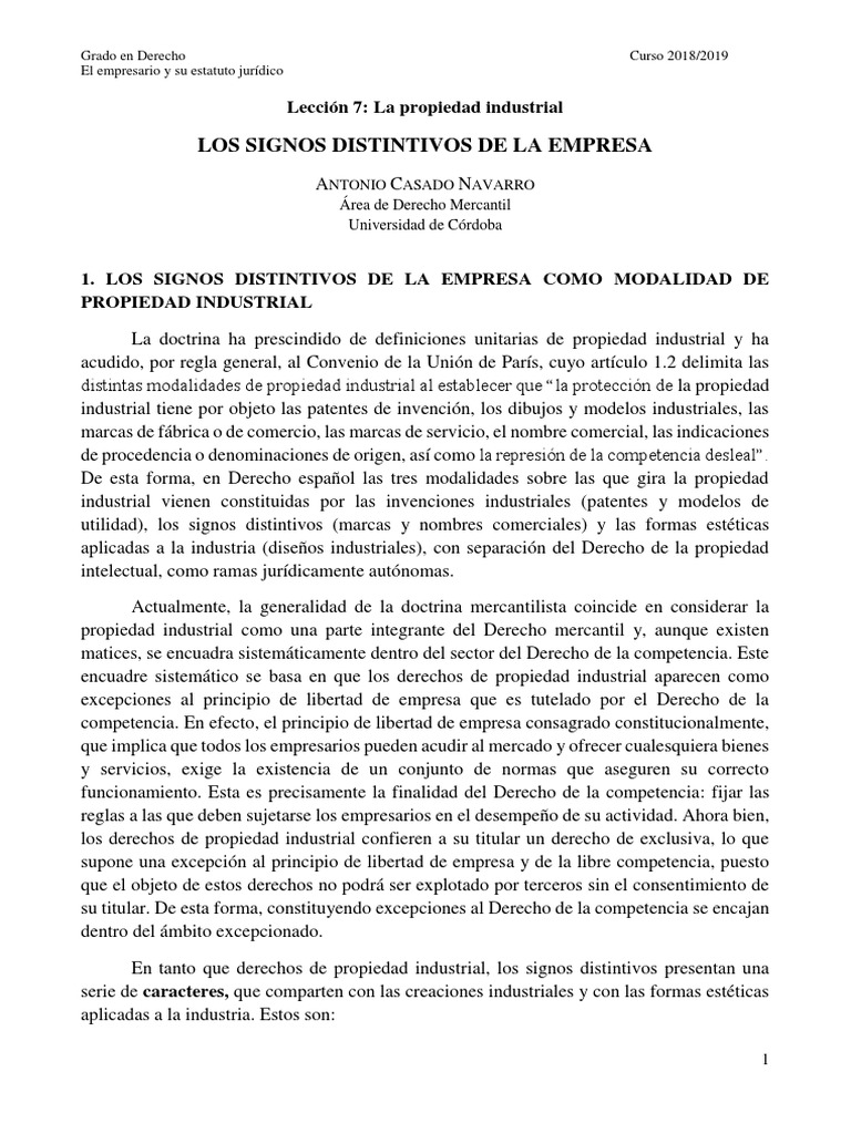 Lección 7. Signos Distintivos de La Empresa | PDF | Marca comercial | Marca