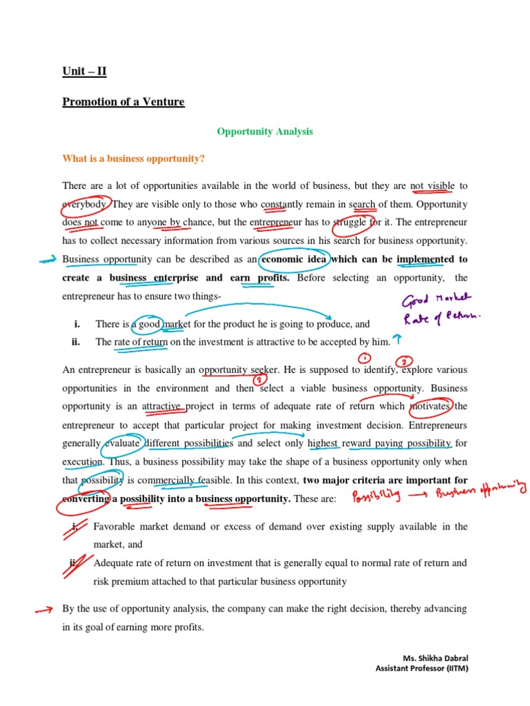 Unit - 2 Notes Ed | Download Free PDF | Entrepreneurship | Economics