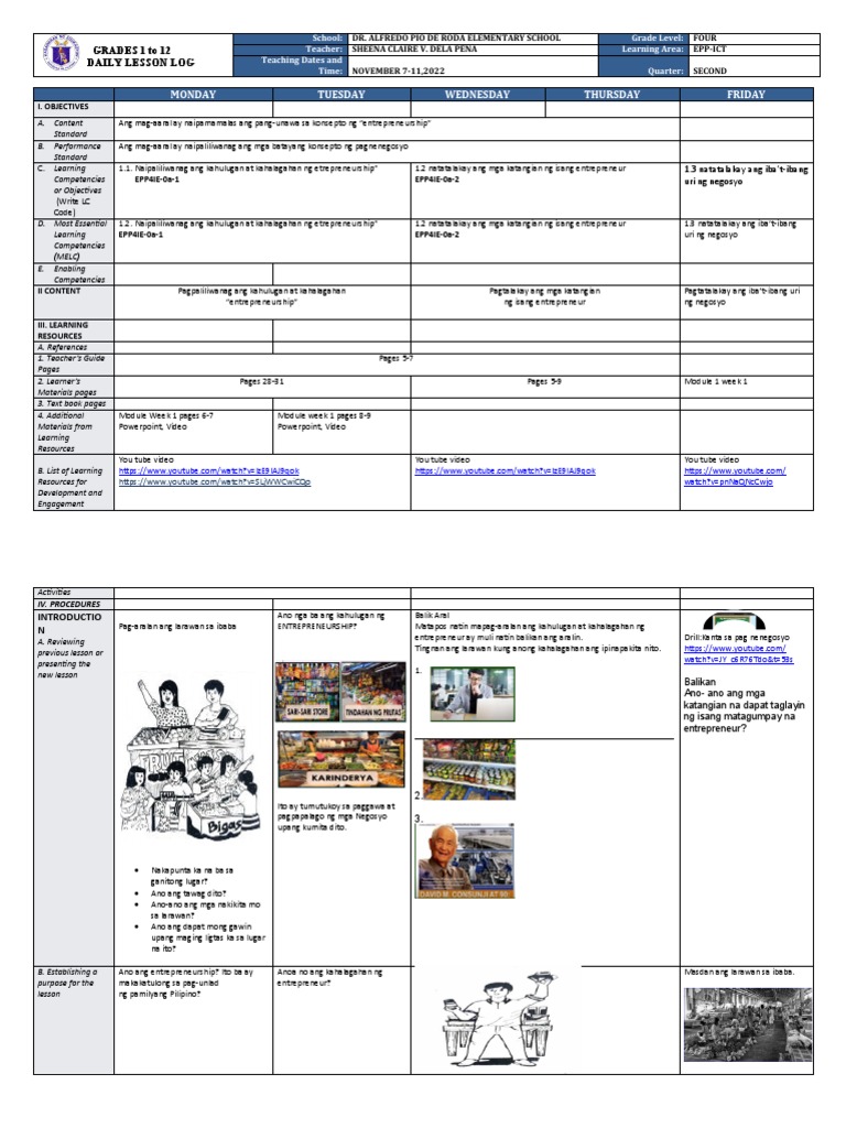 Dll-Epp2 Week 1 22-23 | PDF
