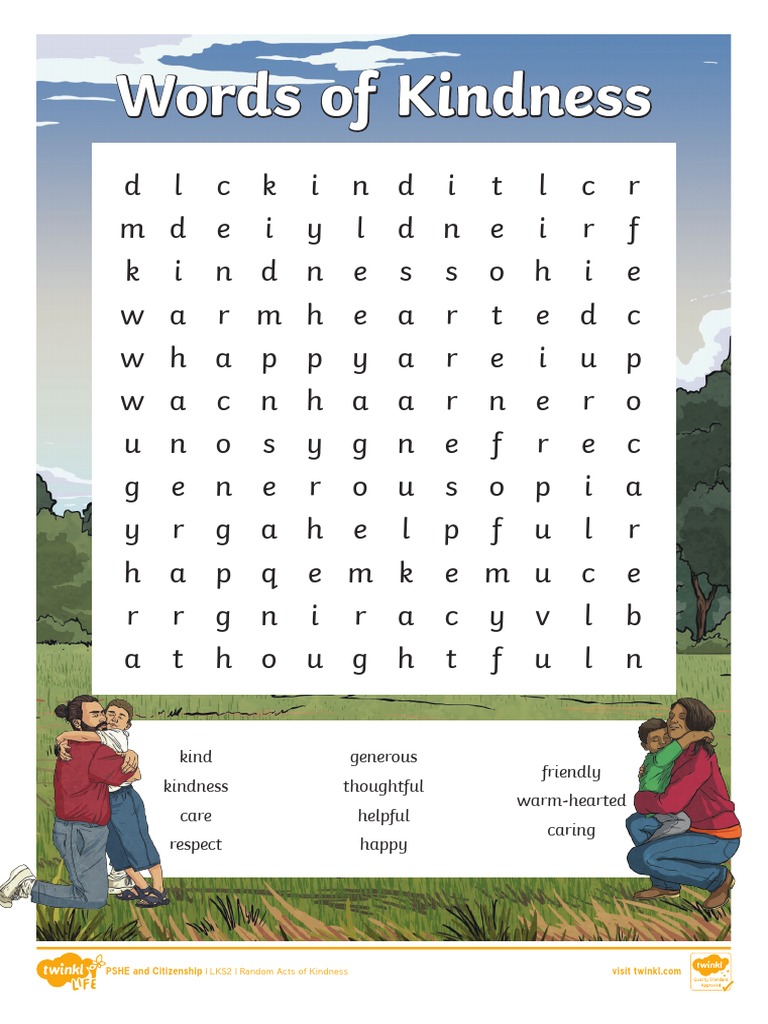 PSHE and Citizenship LKS2 - Random Acts of Kindness Words of Kindness ...
