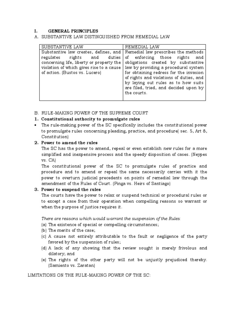 General Principles in Remedial Law | PDF | Judgment (Law) | Jurisdiction