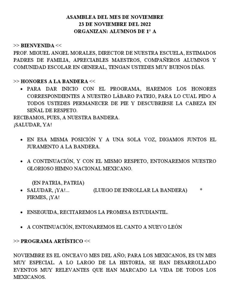 Asamblea Noviembre 2022 | PDF