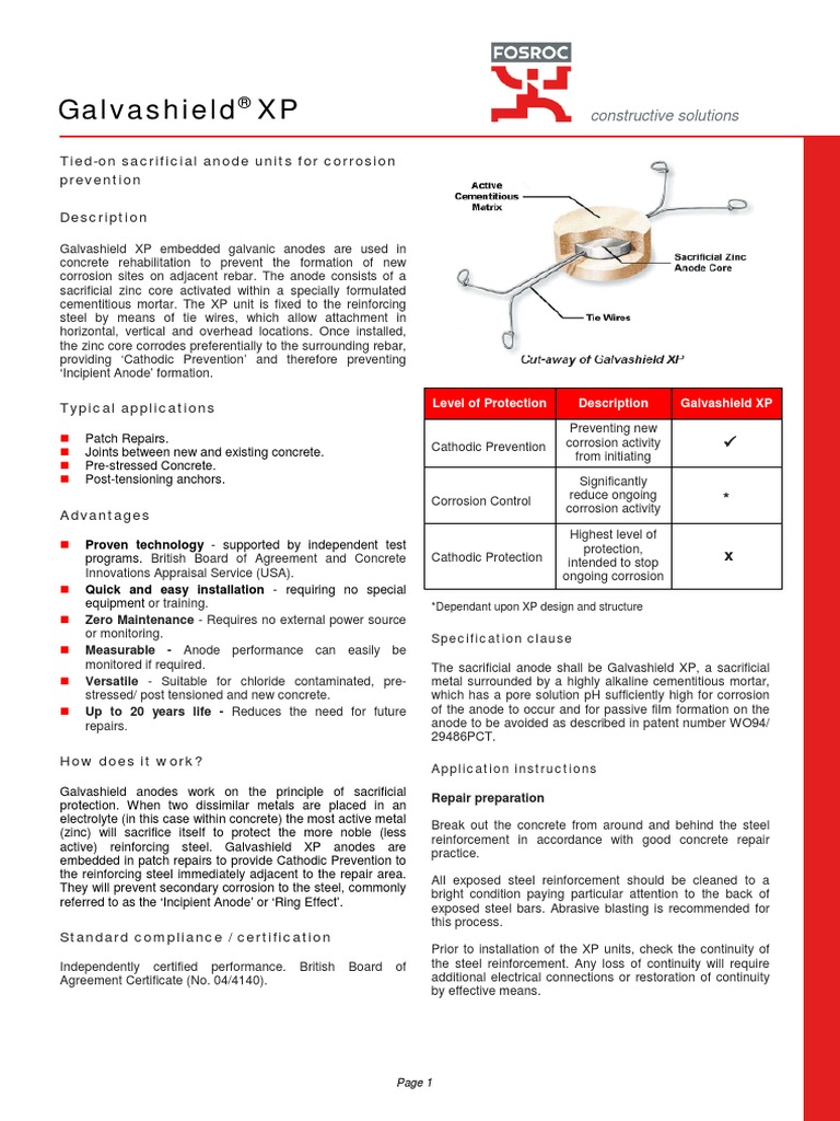 Galvashield XP | PDF | Corrosion | Anode