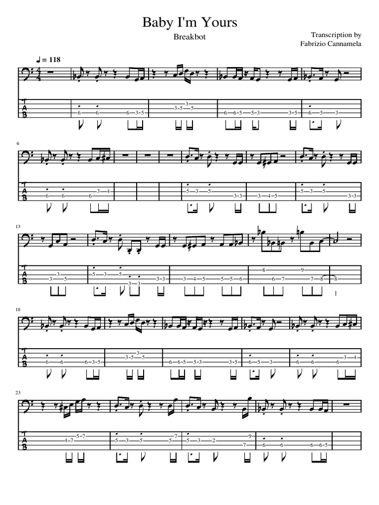 Breakbot - Baby - I'm - Yours - BASS | PDF