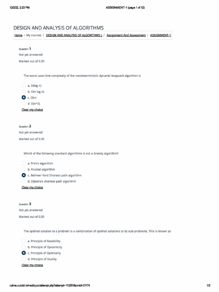 Design and A of A Assignment 1 | PDF