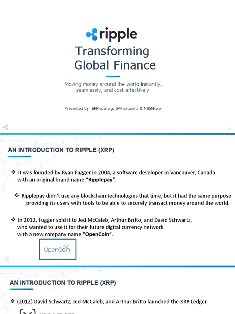 Ripple Presentation | Download Free PDF | Cryptocurrency | Distributed Computing