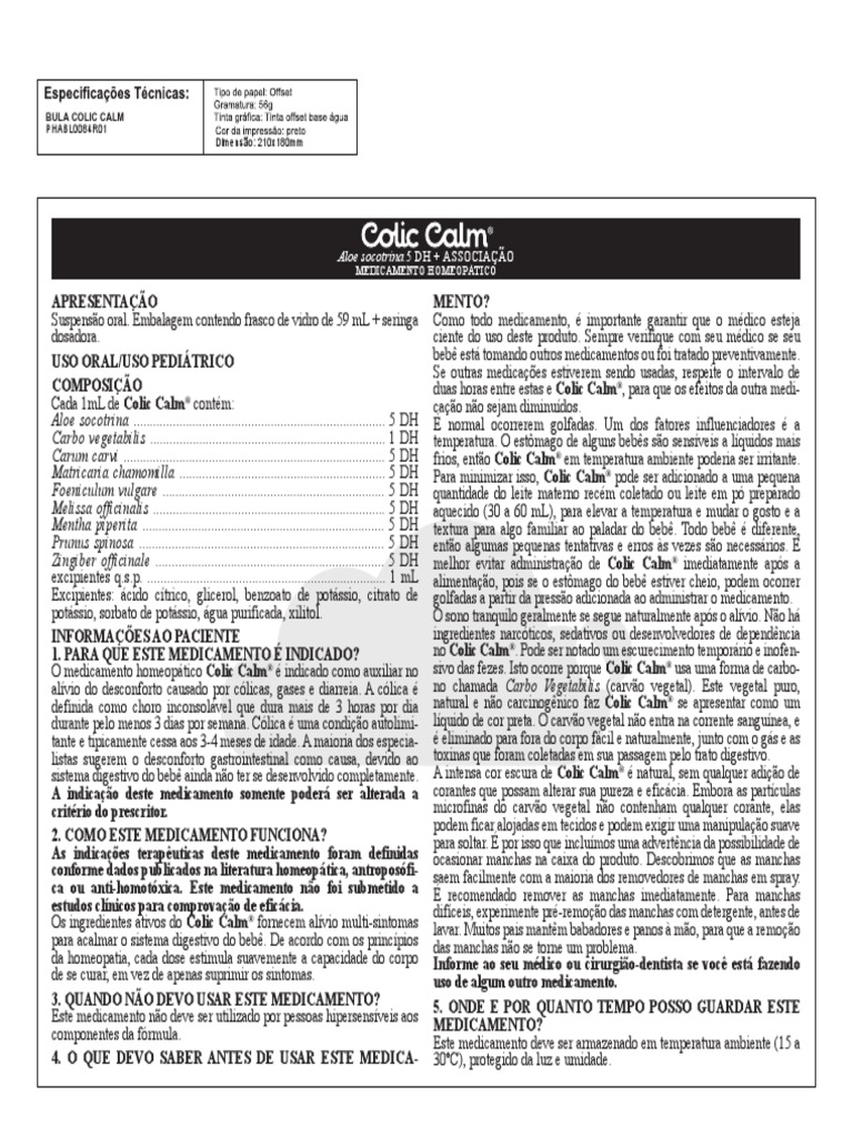 Colic-Calm Compressed | PDF | Homeopatia | Farmacêutico