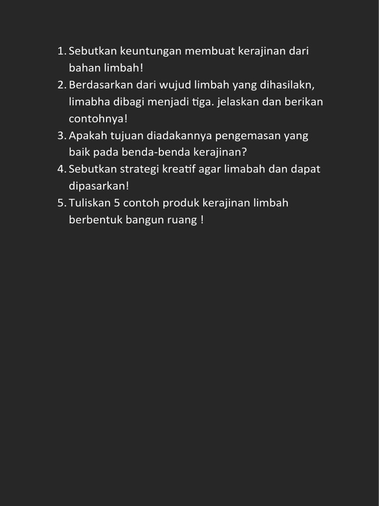 Soal - Limbah B Ruang | PDF