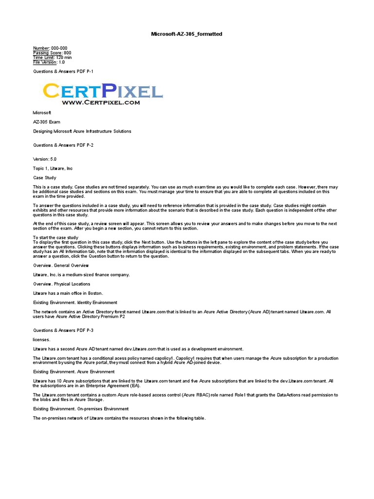 Az 305 | PDF | Databases | Active Directory