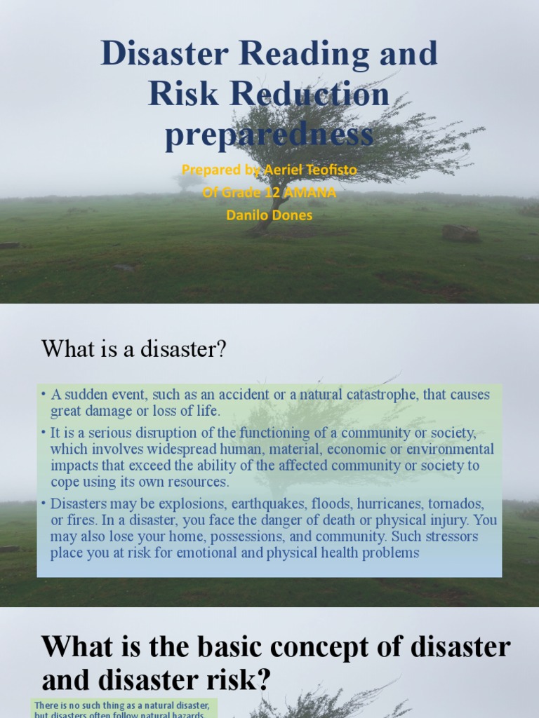 Disaster Risk and Preparedness Guide | PDF | Hazards | Emergency Management
