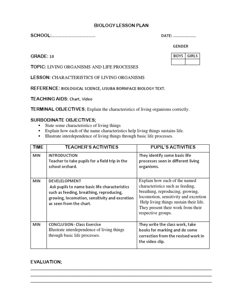 Bio Lesson Plans 10-12 Samples-1 | PDF | Mosquito | Seed