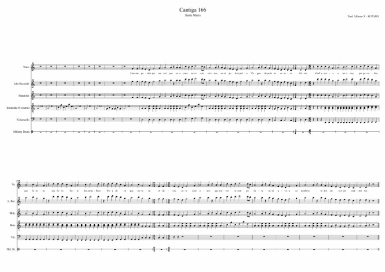 Cantiga 166 | PDF