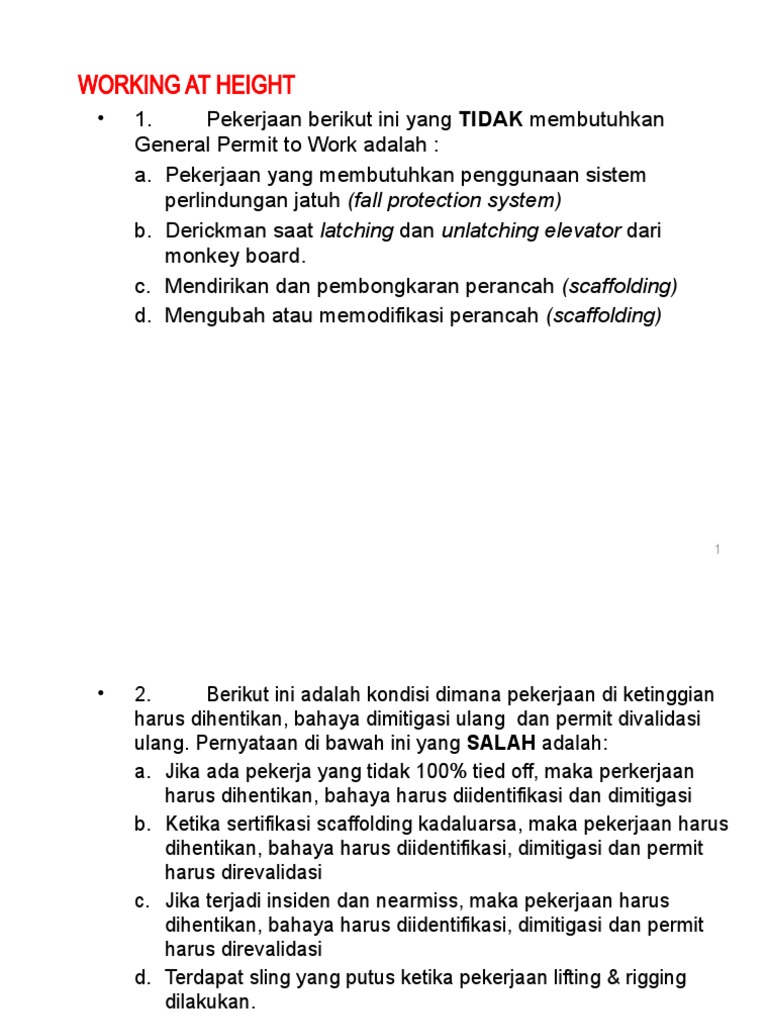 Working at Height | PDF