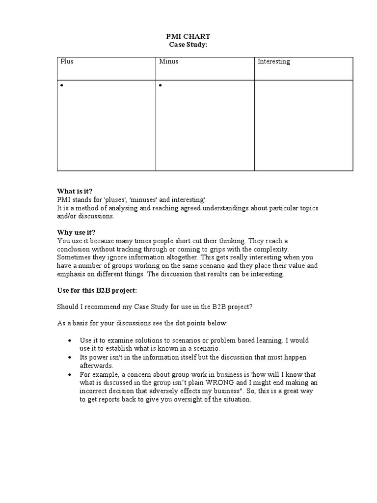 Pmi Chart Template | PDF