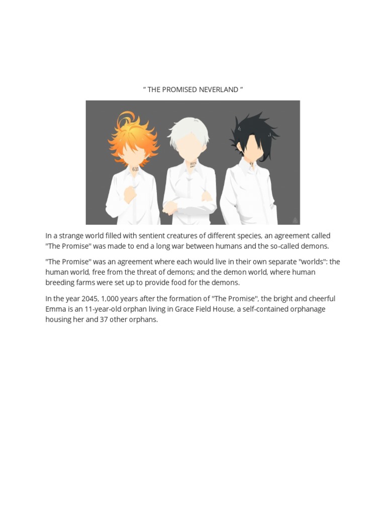 The Promised Neverland: Escape and Freedom | PDF | Young Adult