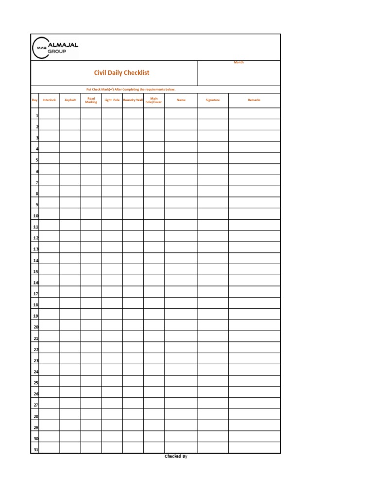 Civil Checklist | PDF