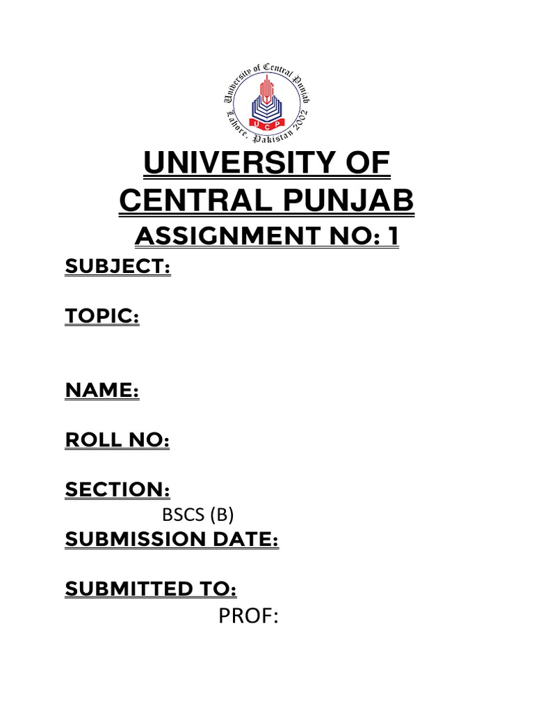BSCS (B) Assignment Template | PDF