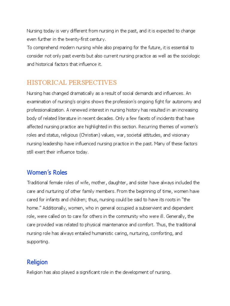 History of Nursing | PDF | Florence Nightingale | Nursing
