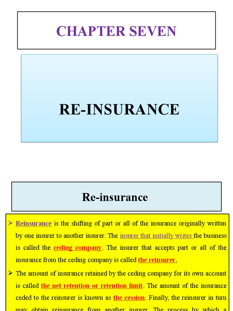 Chapter 7 | PDF | Reinsurance | Insurance