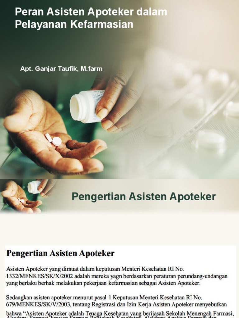 Peran Asisten Apoteker Dalam Pelayanan | PDF