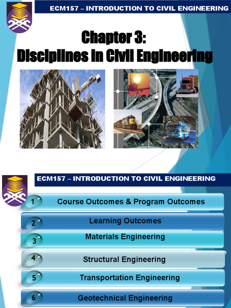 CHAPTER 3 Disciplines in Civil Engineering | PDF | Civil Engineering ...