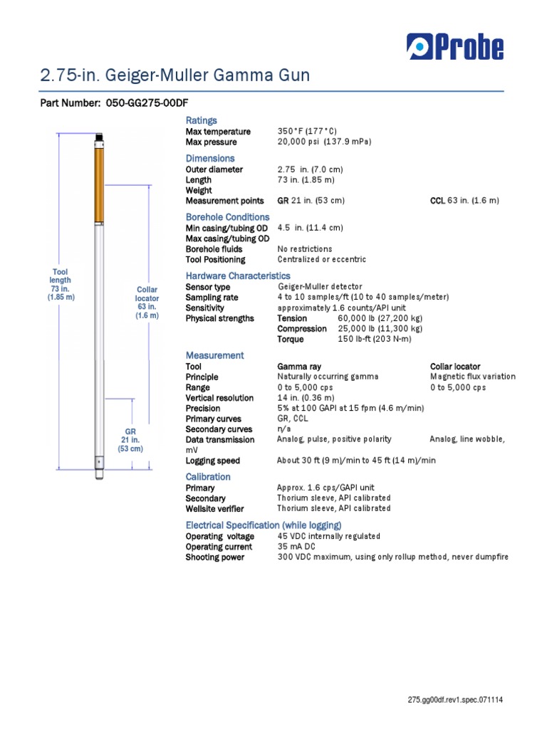 Specification GG275-00DF Rev1 | PDF