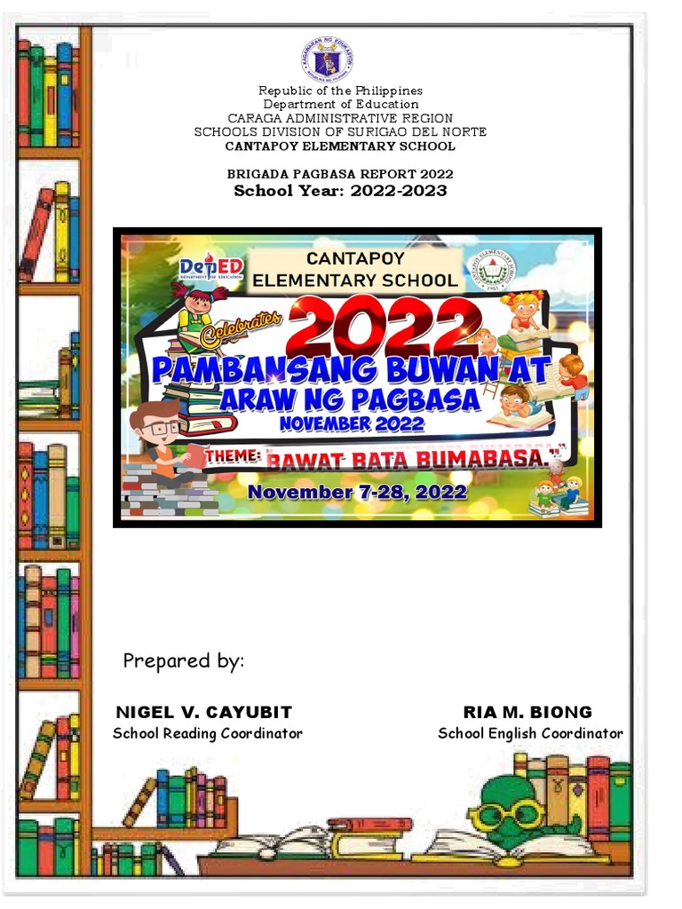 Cantapoy Es Brigada Pagbasa Report 2022 2023 | PDF | Learning | Behavior Modification