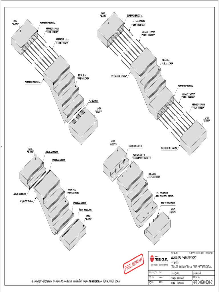 Tipos De Uniones Escaleras Tensocret 2022 Pdf