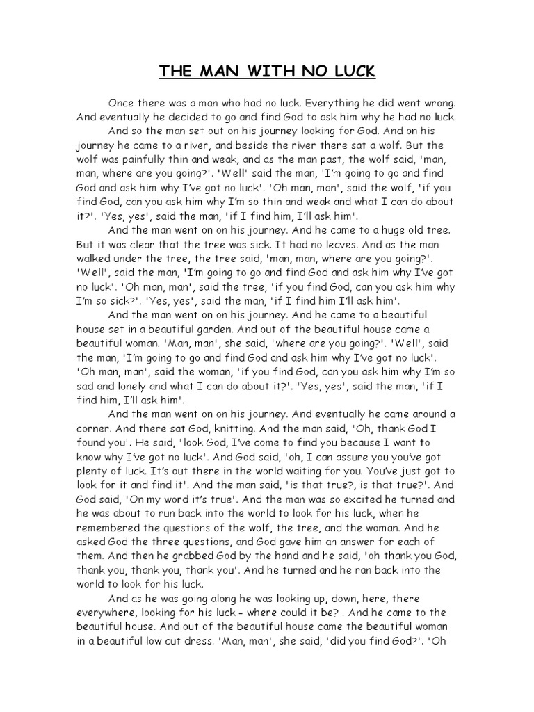 Man With No Luck | PDF