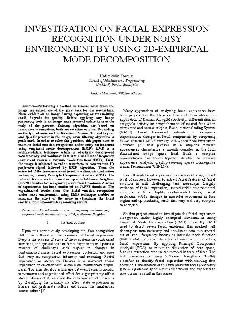 FYP Technical Paper Hafiz | PDF | Principal Component Analysis ...