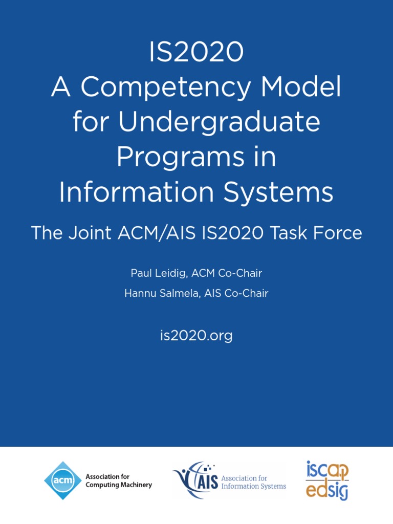 IS2020 Competency Model For Undergraduate Programs in Information ...