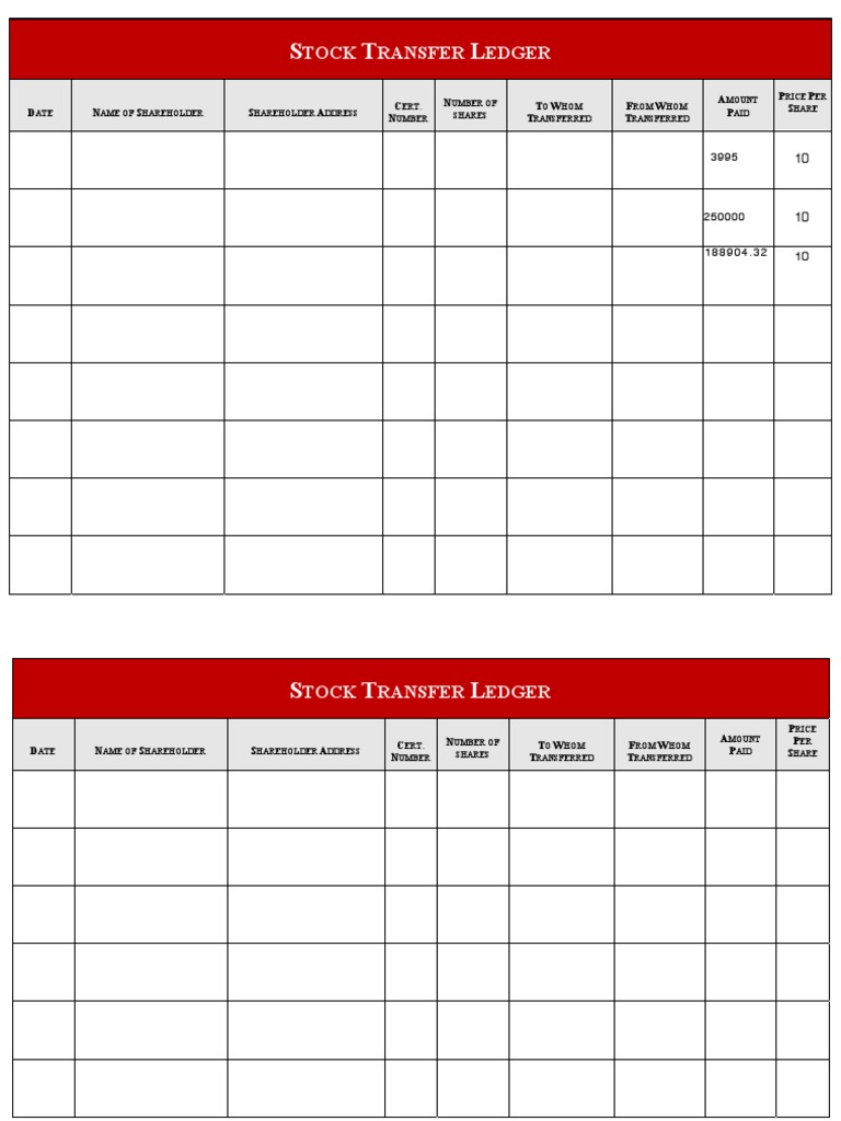5c) Stock Ledger | PDF | Stocks | Share (Finance)