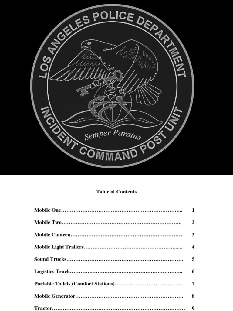 LAPD Specialized Vehicles Guide | PDF | Manufactured Goods
